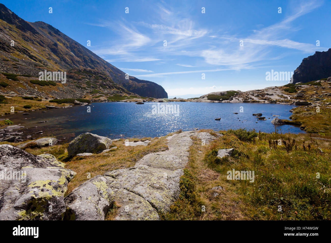 Beautiful Pleso nad Skokom in Mlynicka dolina on the way to Bystre ...
