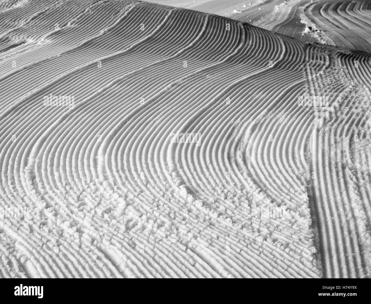 Snow detail at a ski resort Stock Photo - Alamy