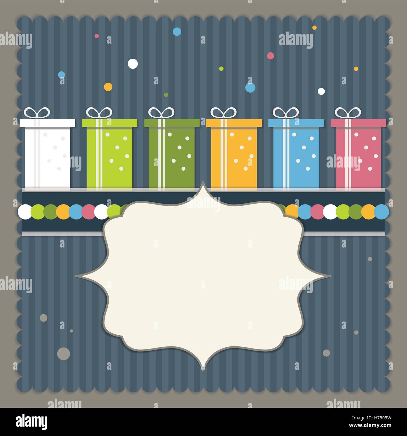 Christmas gifts frame background Stock Vector Images - Alamy