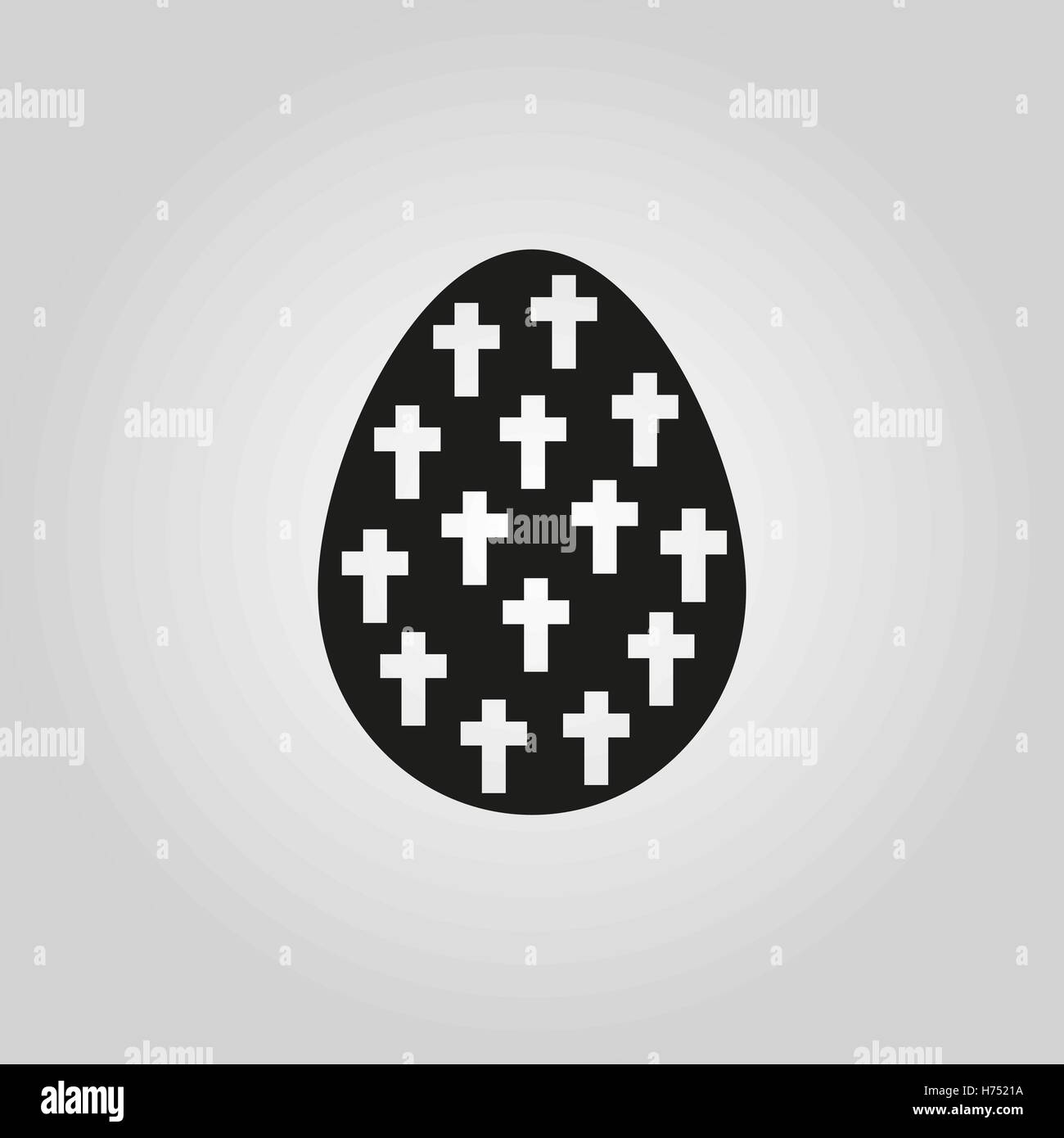 The egg icon. Easter symbol. UI. Web. Logo. Sign. Flat design. App ...