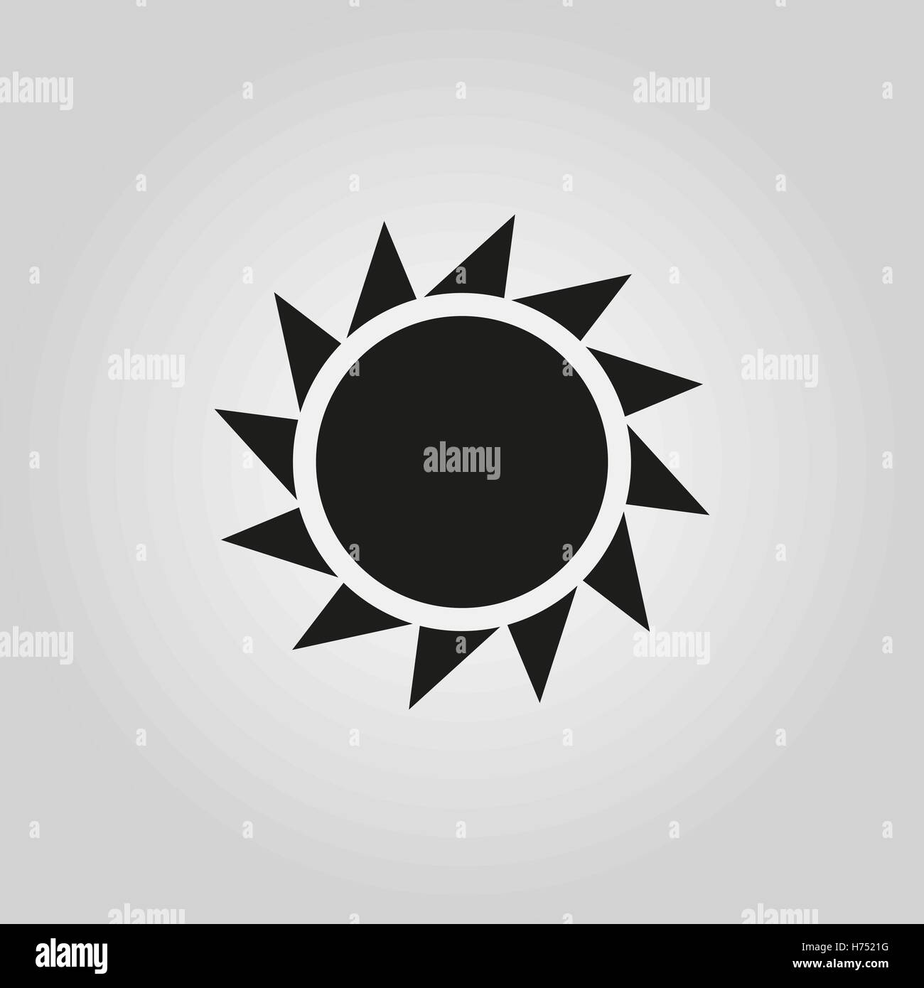 The sun icon. Sunrise and sunshine, weather symbol. UI. Web. Logo. Sign ...