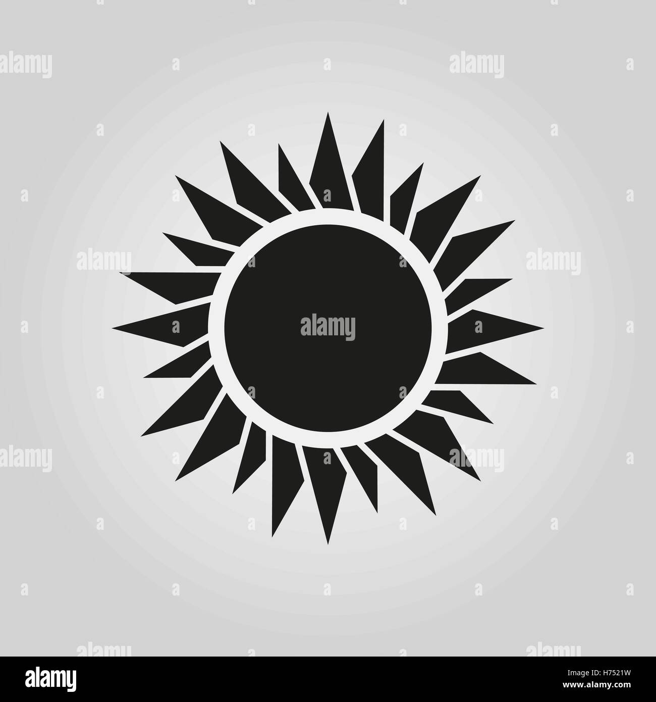 The sun icon. Sunrise and sunshine, weather symbol. UI. Web. Logo. Sign ...
