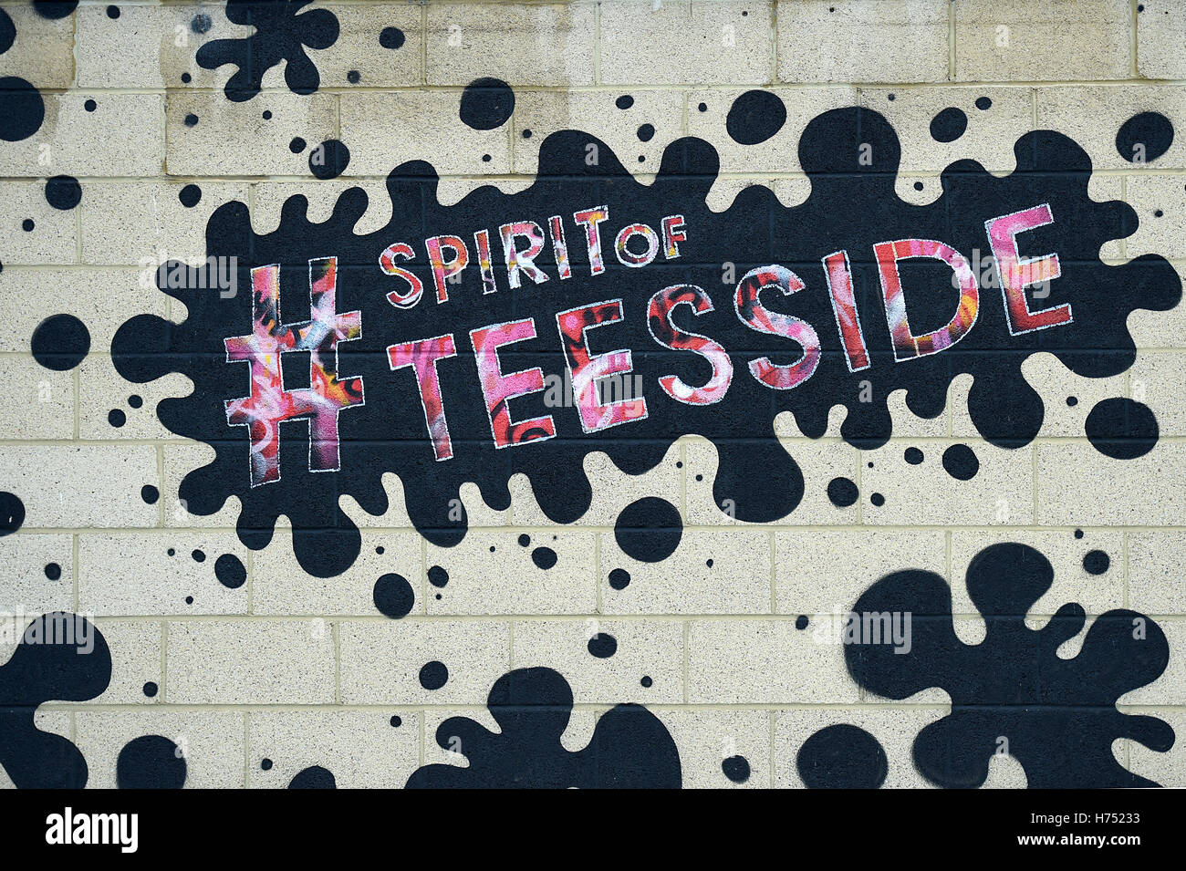 Middlesbrough graffiti outside Riverside Stadium Stock Photo - Alamy