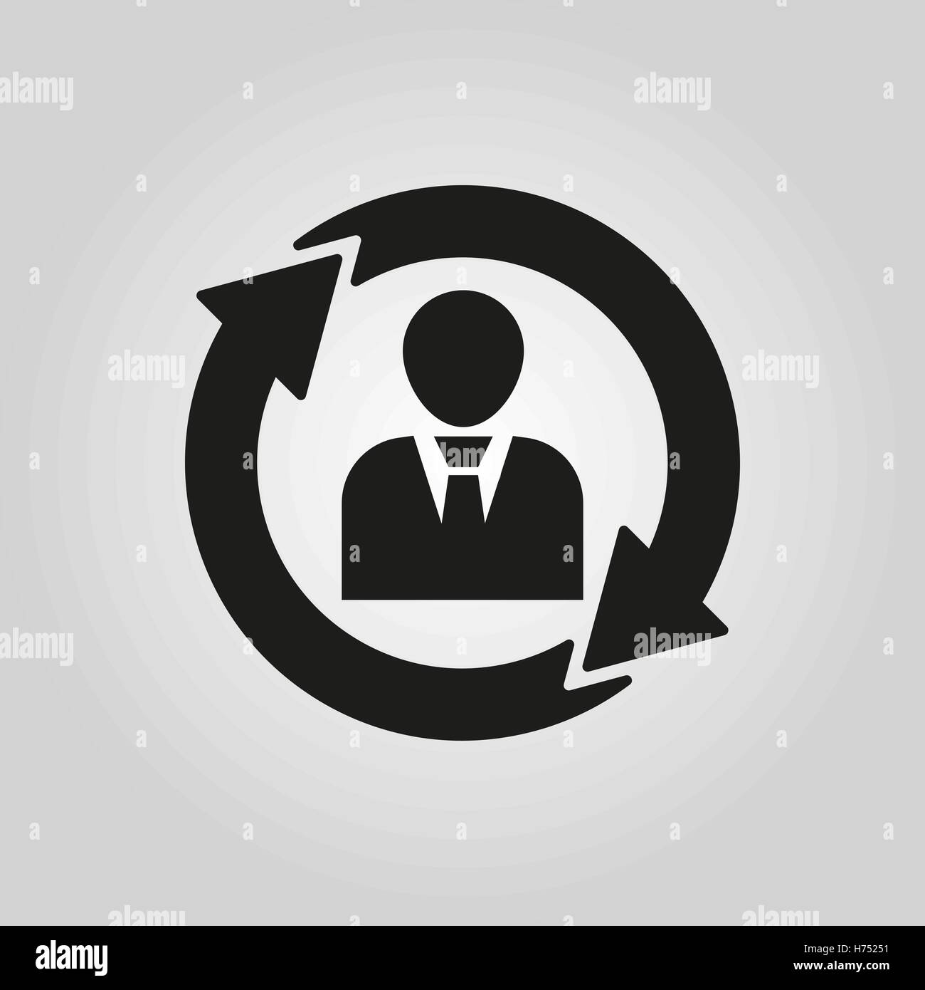 The human resources icon. Management and rotation, partnership ...