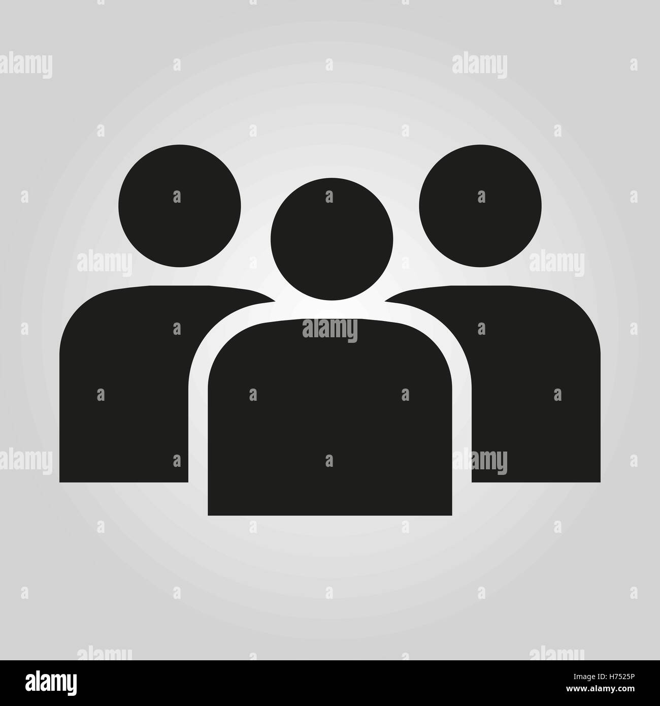 The management icon. Team and group, teamwork, people, alliance symbol ...