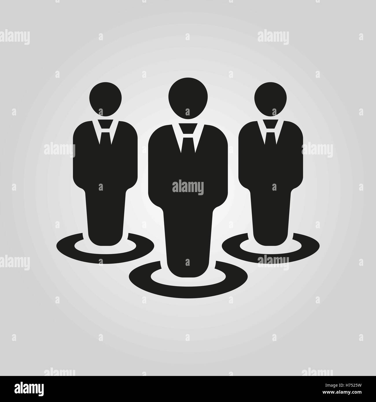 The management icon. Team and group, teamwork, people, alliance symbol ...