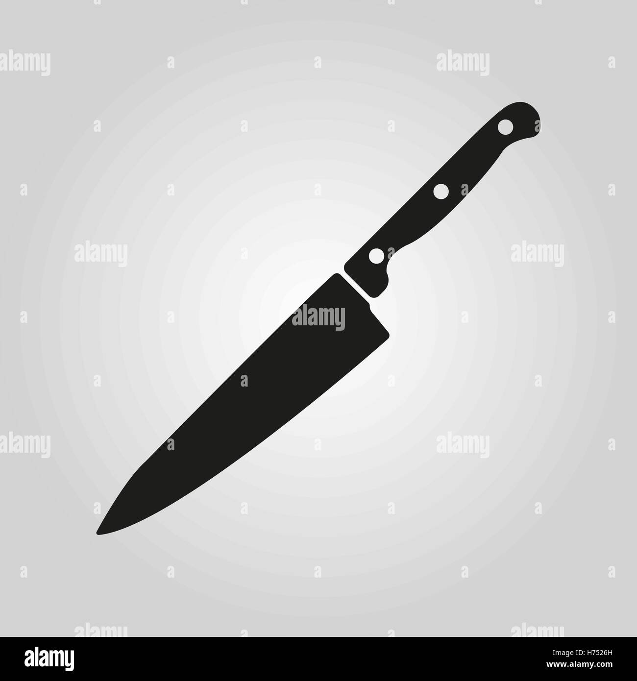The knife for meat icon. Knife and chef, kitchen symbol.UI. Web. Logo ...