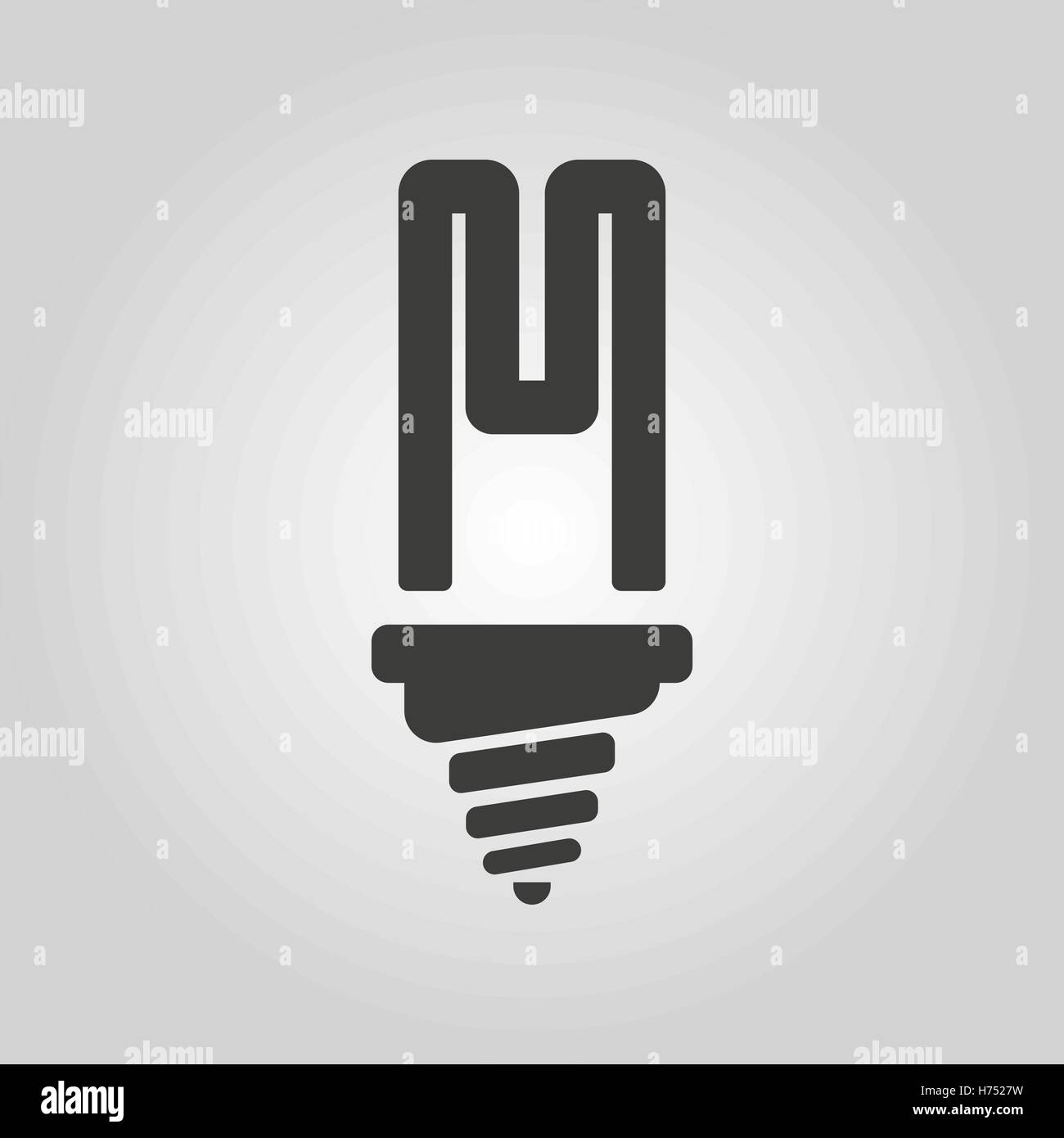 The fluorescent light bulb icon. Lamp and bulb, lightbulb symbol.UI ...