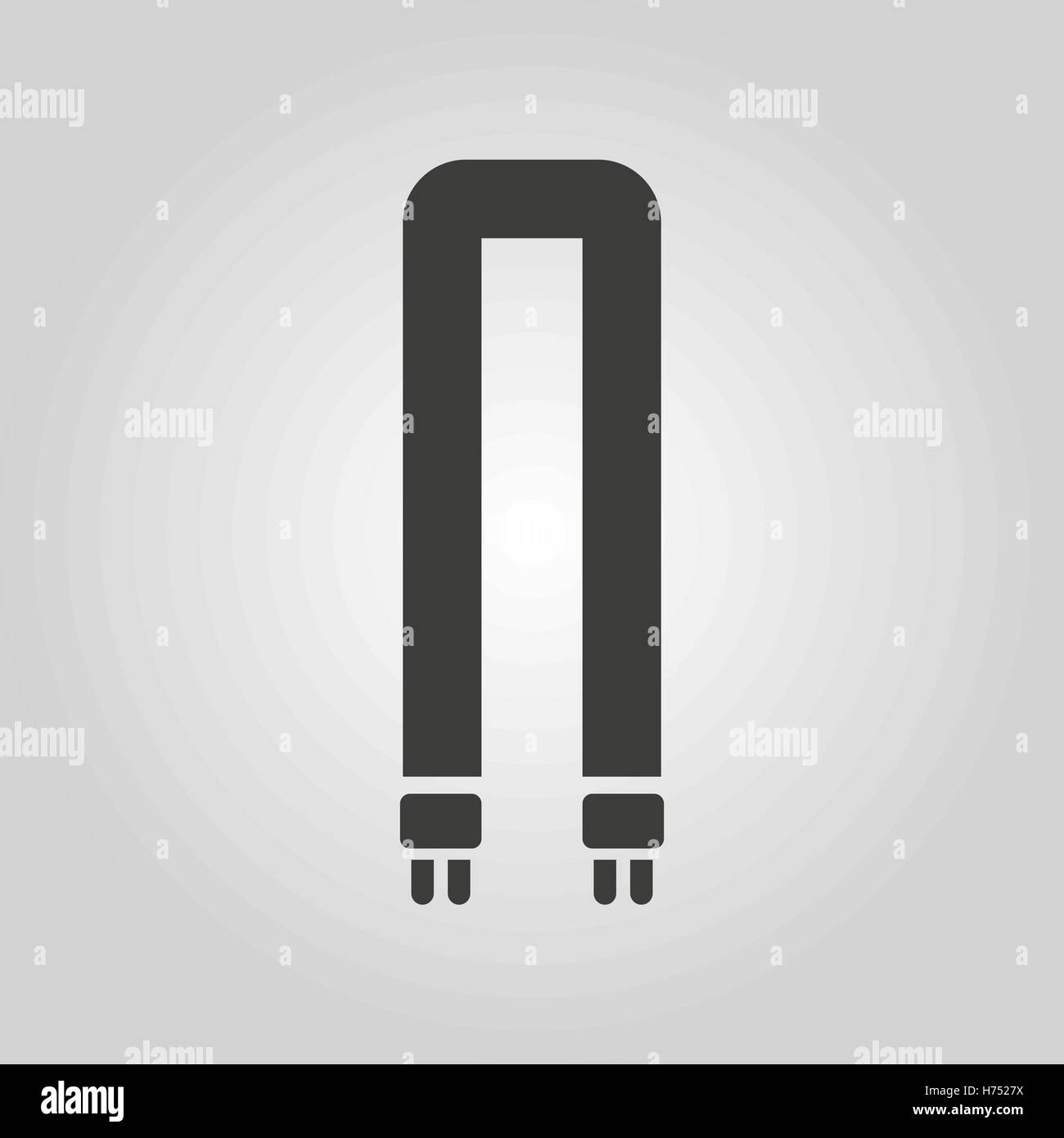 The fluorescent light bulb icon. Lamp and bulb, lightbulb symbol.UI ...