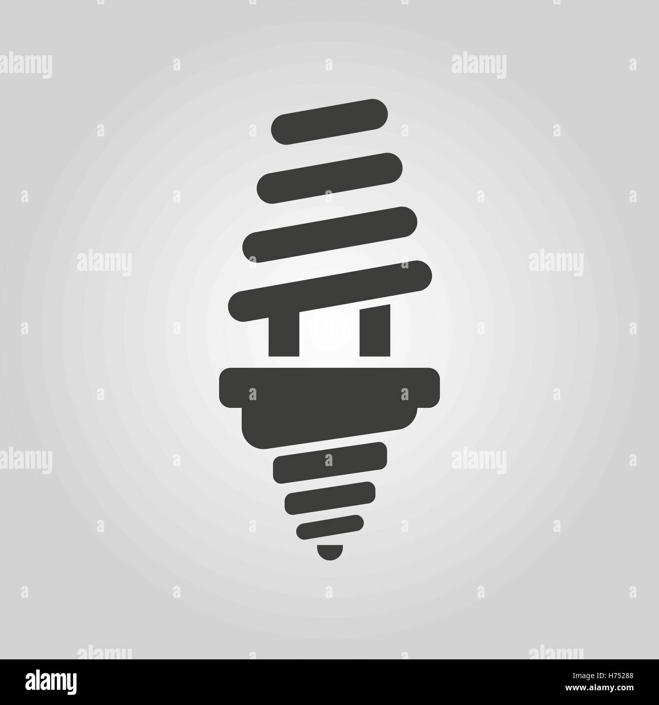 The fluorescent light bulb icon. Lamp and bulb, lightbulb symbol.UI ...