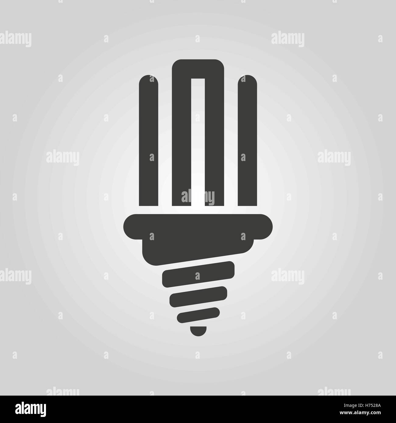 The fluorescent light bulb icon. Lamp and bulb, lightbulb symbol.UI ...