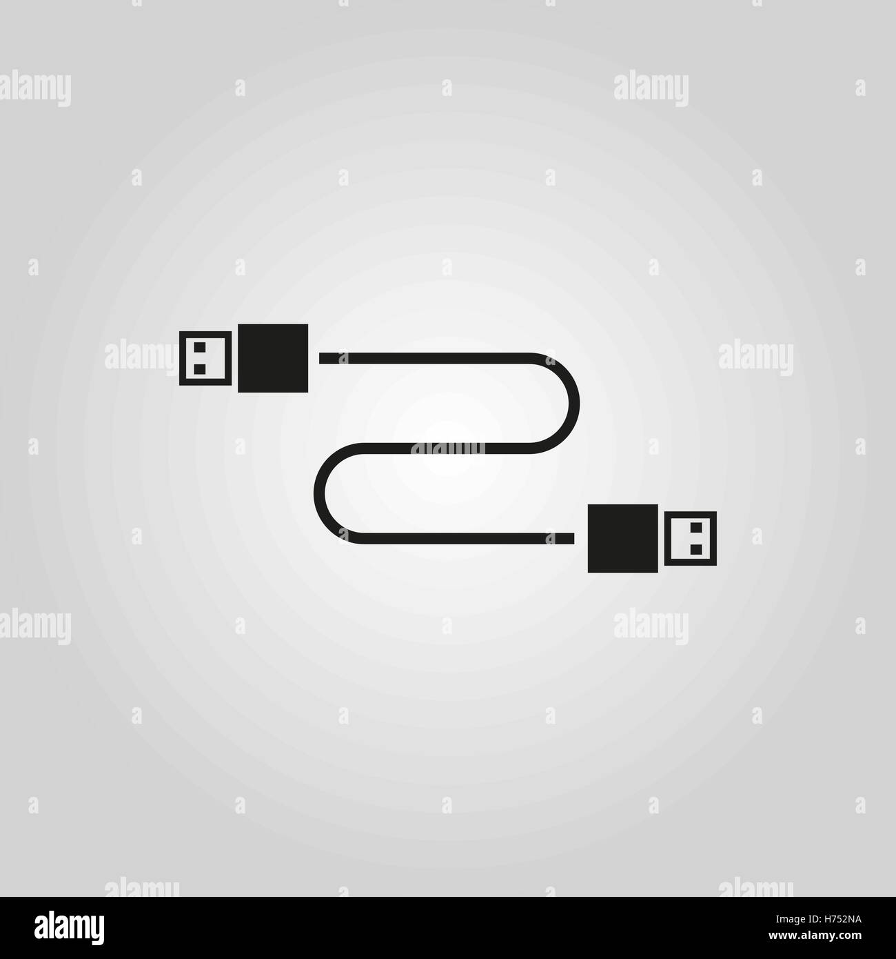 The cable usb icon. Transfer and connection, data symbol. UI. Web. Logo ...
