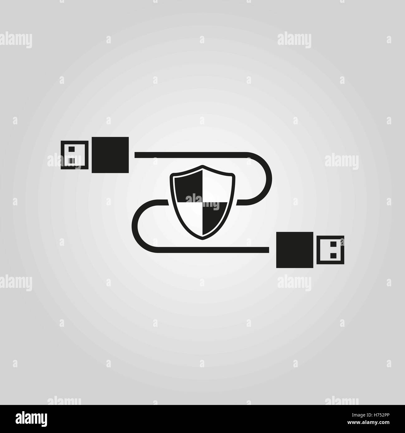 The secure connection icon. Transfer and connection, data, antivirus ...