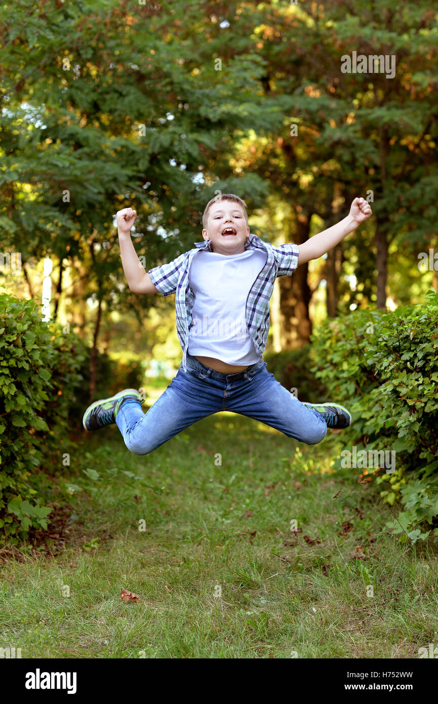 Little boy jumping Stock Photo - Alamy Little boy jumping Stock Photo - Alamy