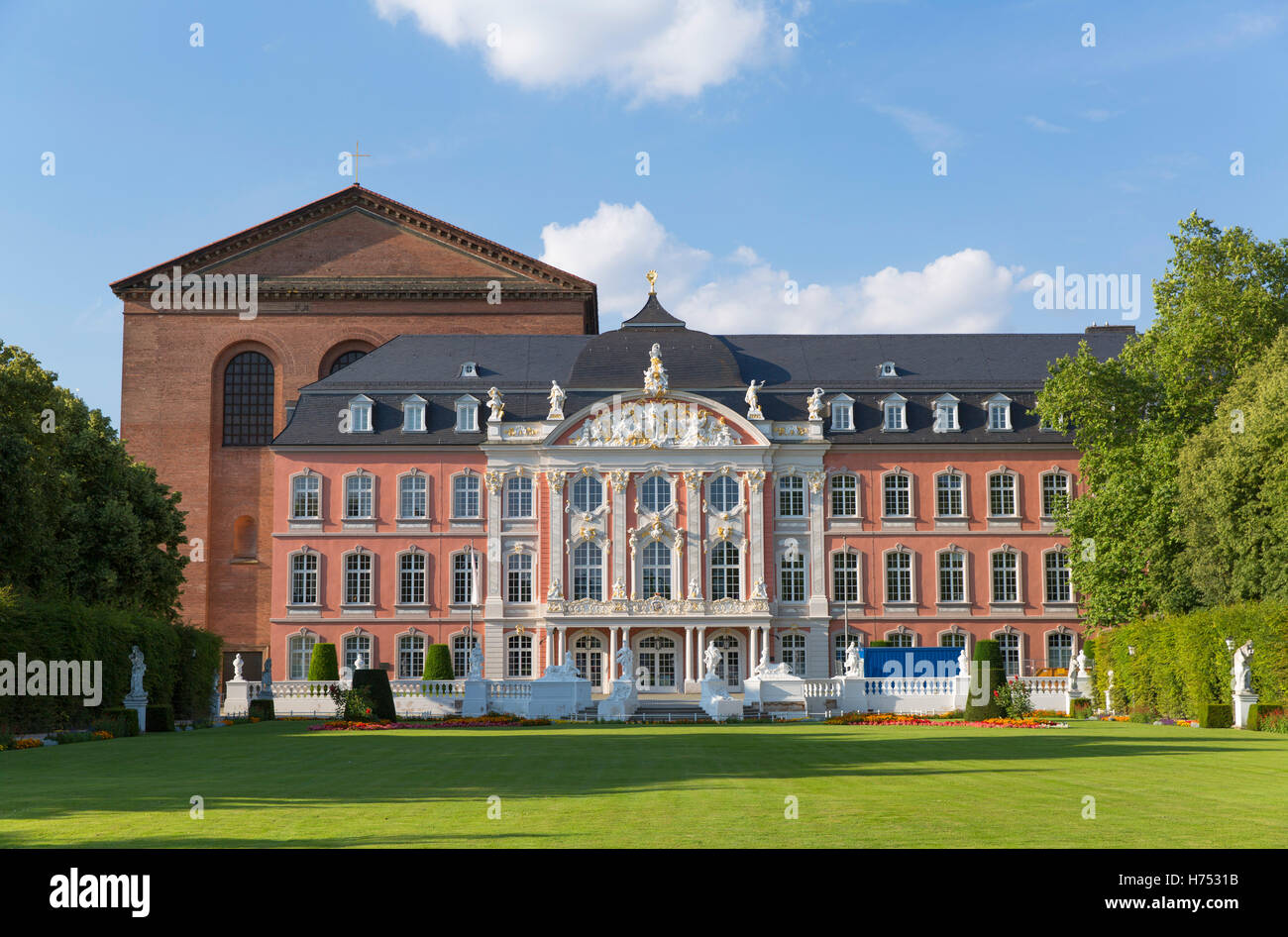 Basilica of Constantine and Rococo Palace, Trier, Rhineland-Palatinate ...