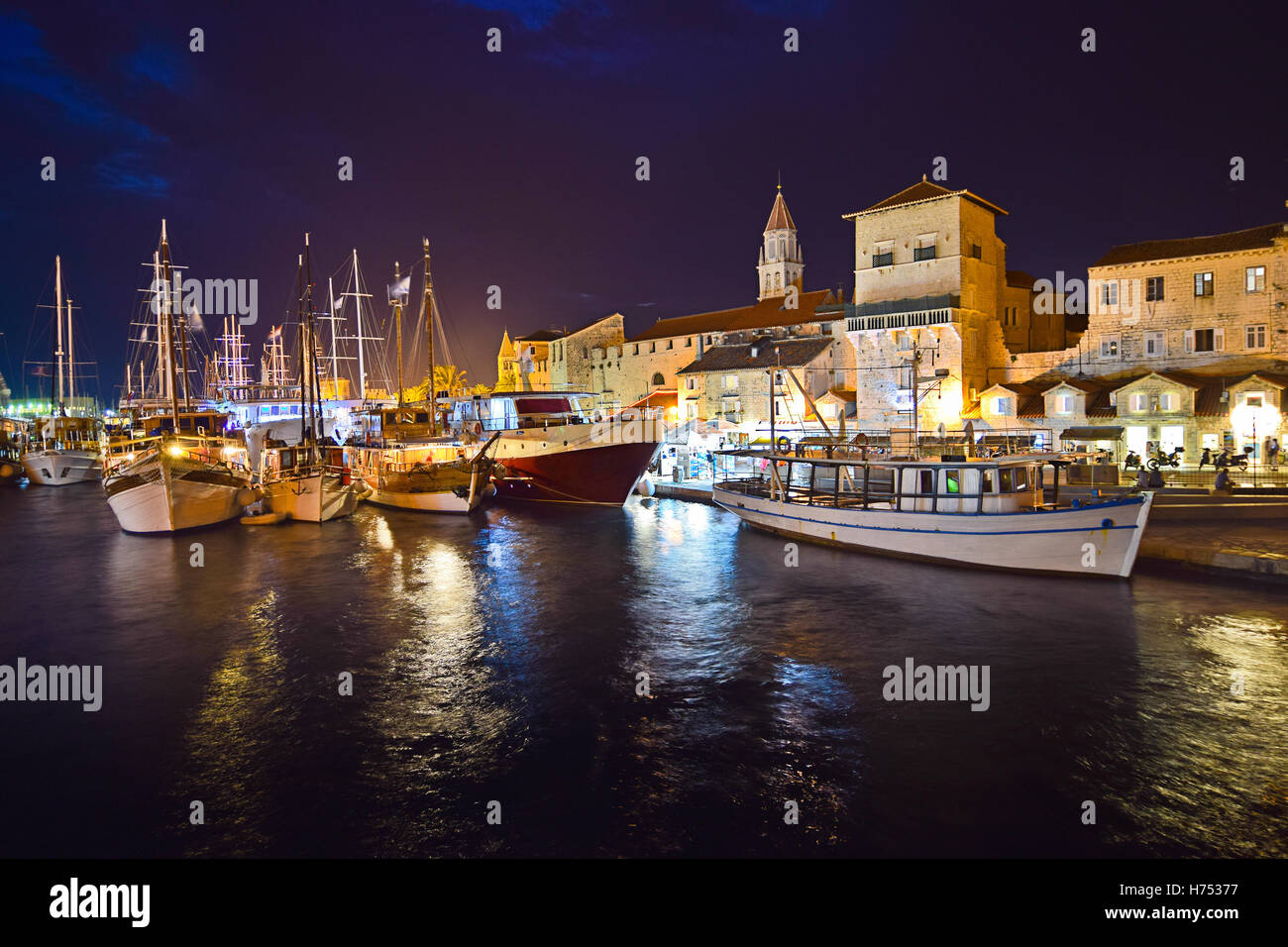 View of Trogir at night, Split,Croatia Stock Photo - Alamy