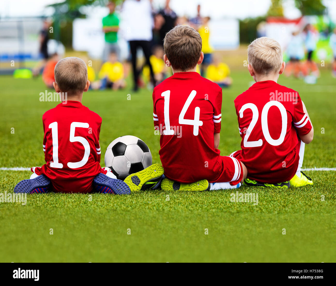 Children Soccer Football Players. Children Football Team. Young Boys ...