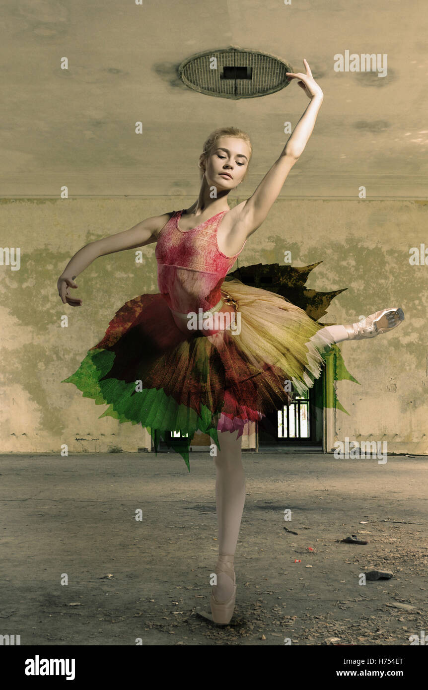 Portrait of the ballerina in ballet pose Stock Photo - Alamy