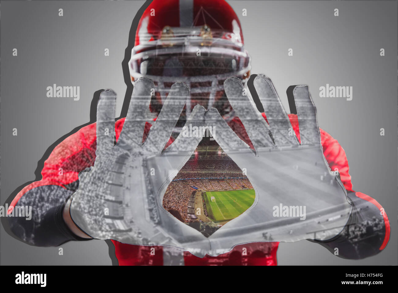 The hands of american football player on white Stock Photo - Alamy