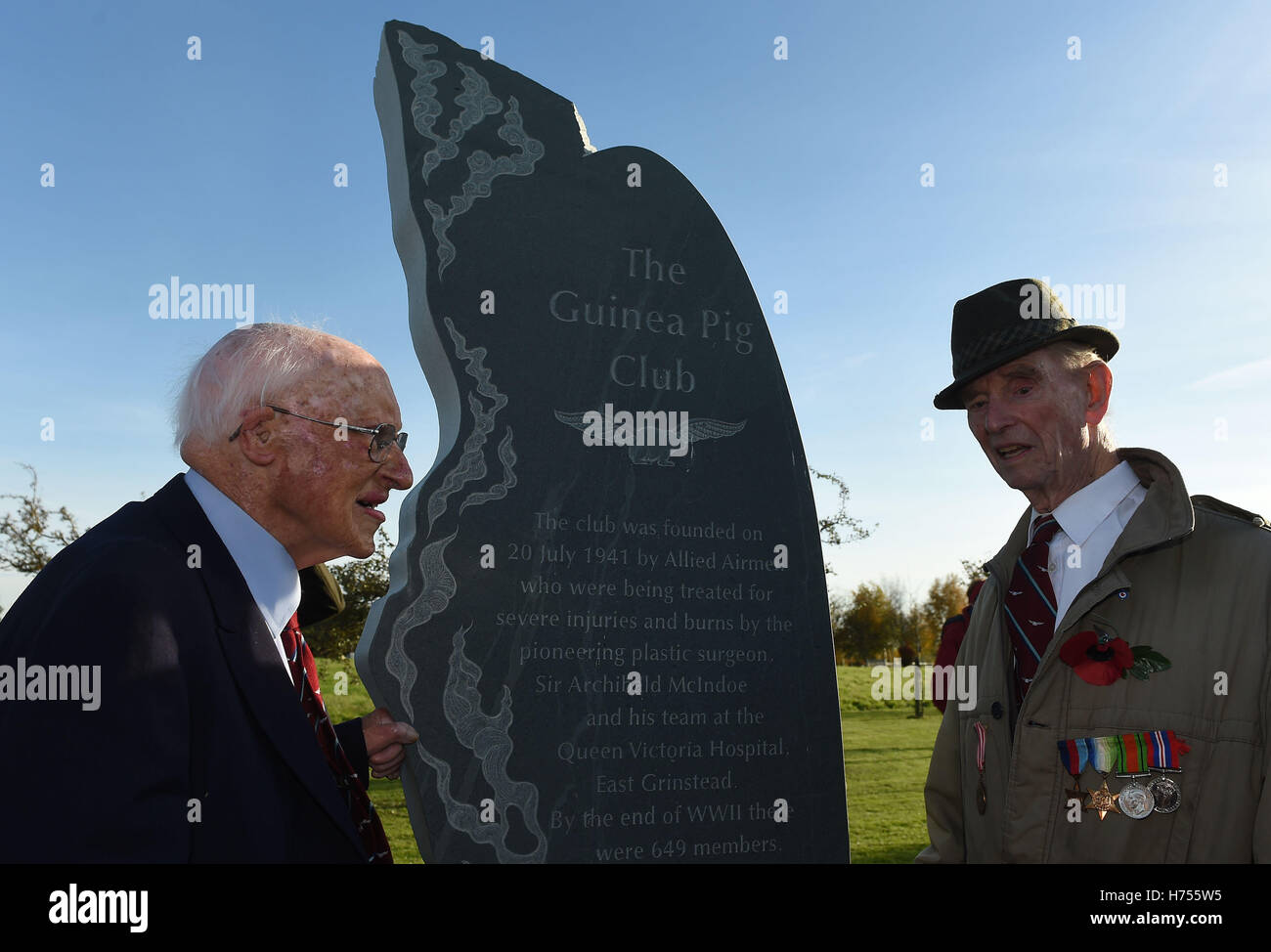 Guinea Pig Club members Desmond O'Connell (left) and Eric Pearce (right ...