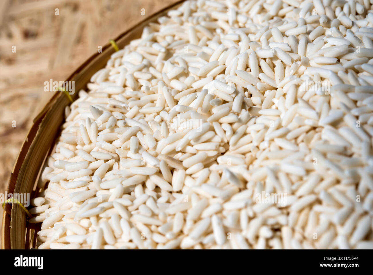 close up Rice on basket Stock Photo - Alamy