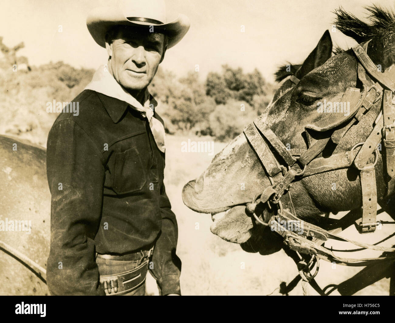 American actor Randolph Scott in the film Seven Men from now, USA 1956 Stock Photo - Alamy