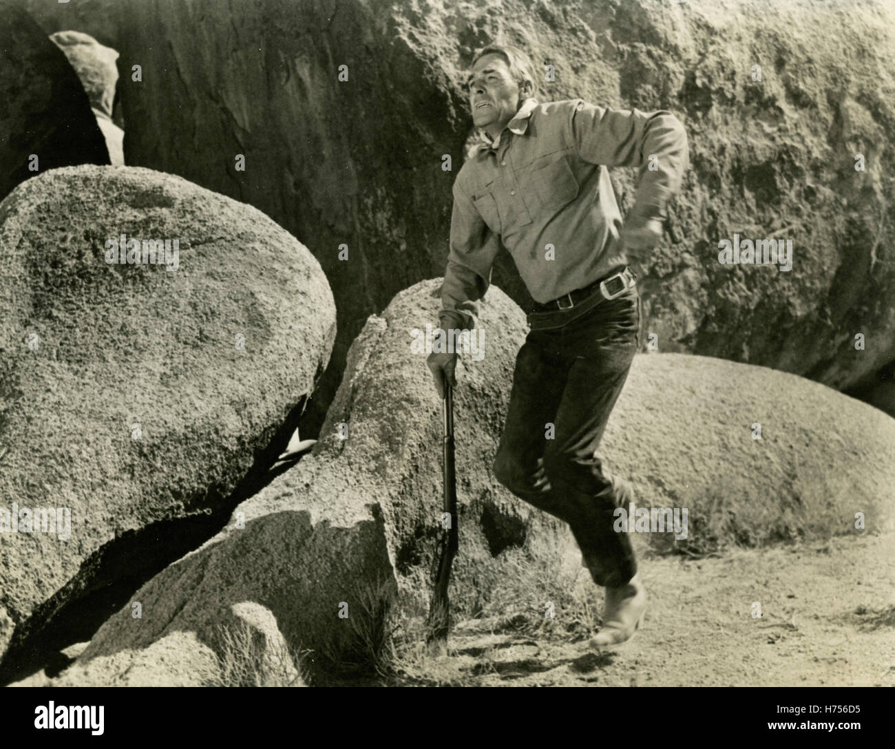 American actor Randolph Scott in the film Seven Men from now, USA 1956 Stock Photo - Alamy