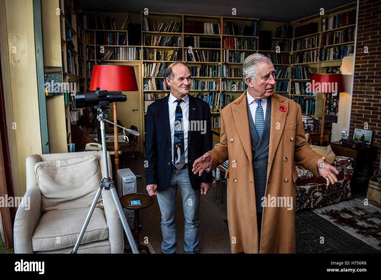 The Prince of Wales speaks with Falcon Scott, grandson of explorer ...