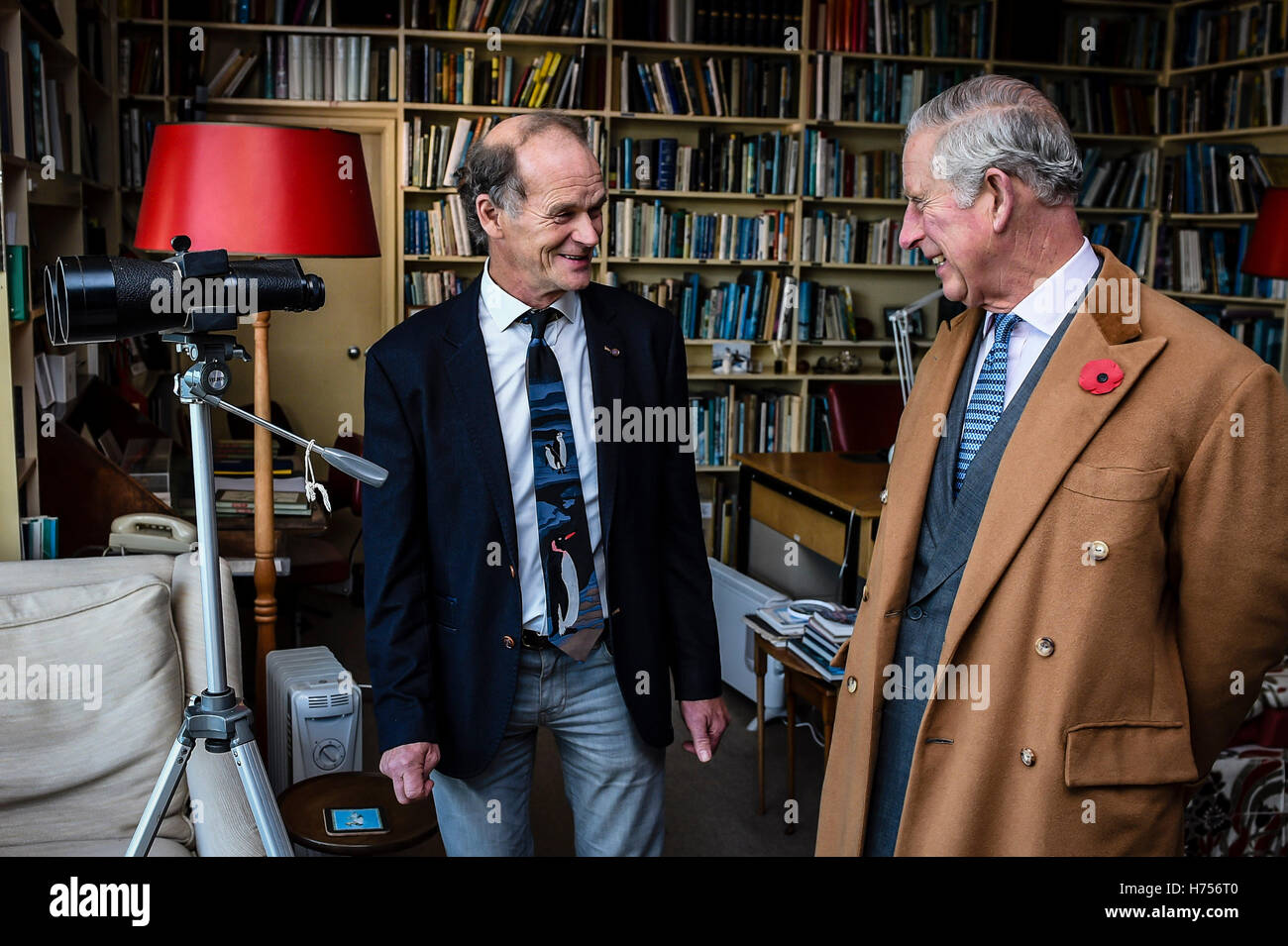 The Prince of Wales speaks with Falcon Scott, grandson of explorer ...