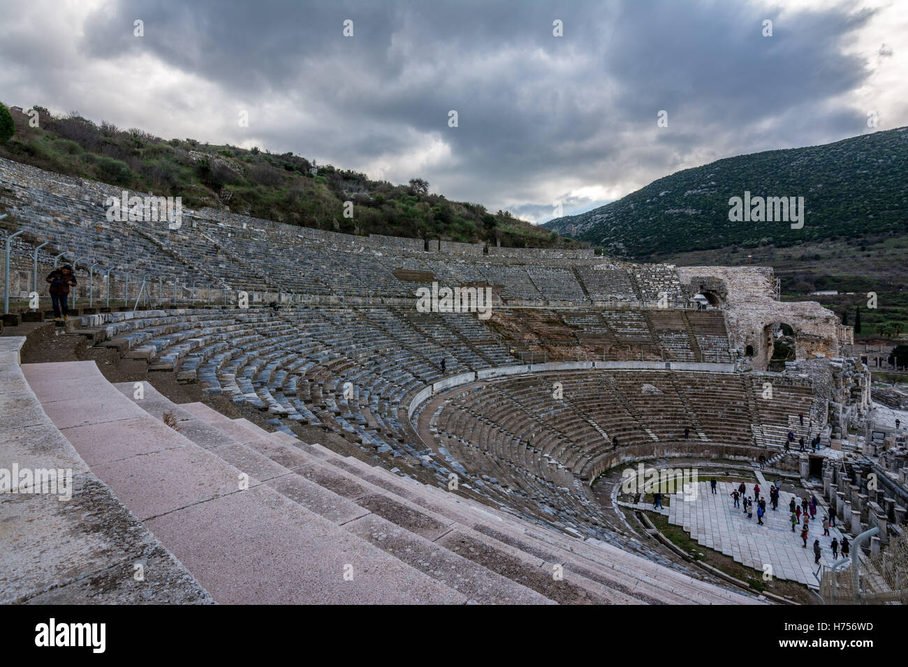 Ephesus ancient city. Amphitheatre Stock Photo - Alamy