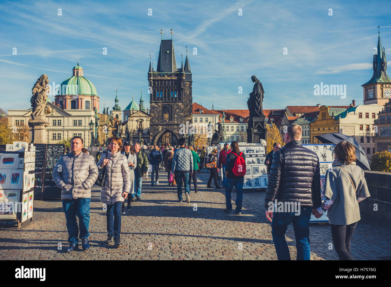 River danube prague charles bridge hi-res stock photography and images ...