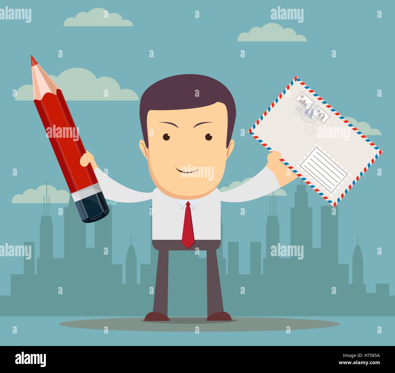 Cartoon business writing hi-res stock photography and images - Alamy