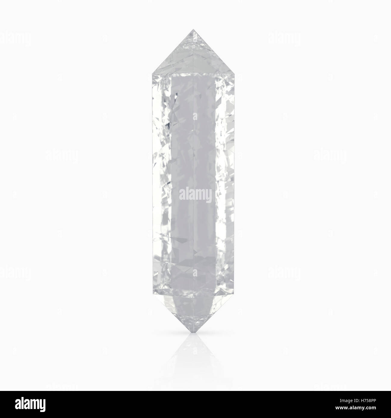 3d realistic white crystals, on a white background with reflections. 3d ...