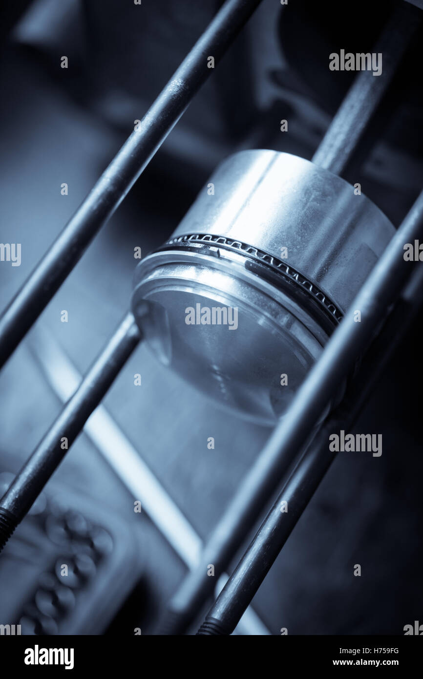 Color close up shot of a motorcycle piston Stock Photo - Alamy