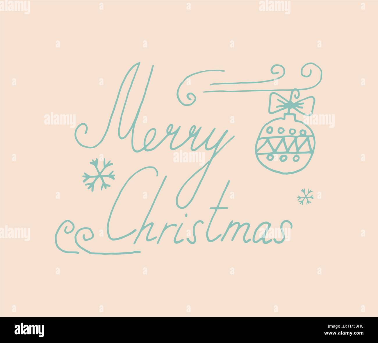 MERRY CHRISTMAS hand lettering Stock Vector Image & Art - Alamy
