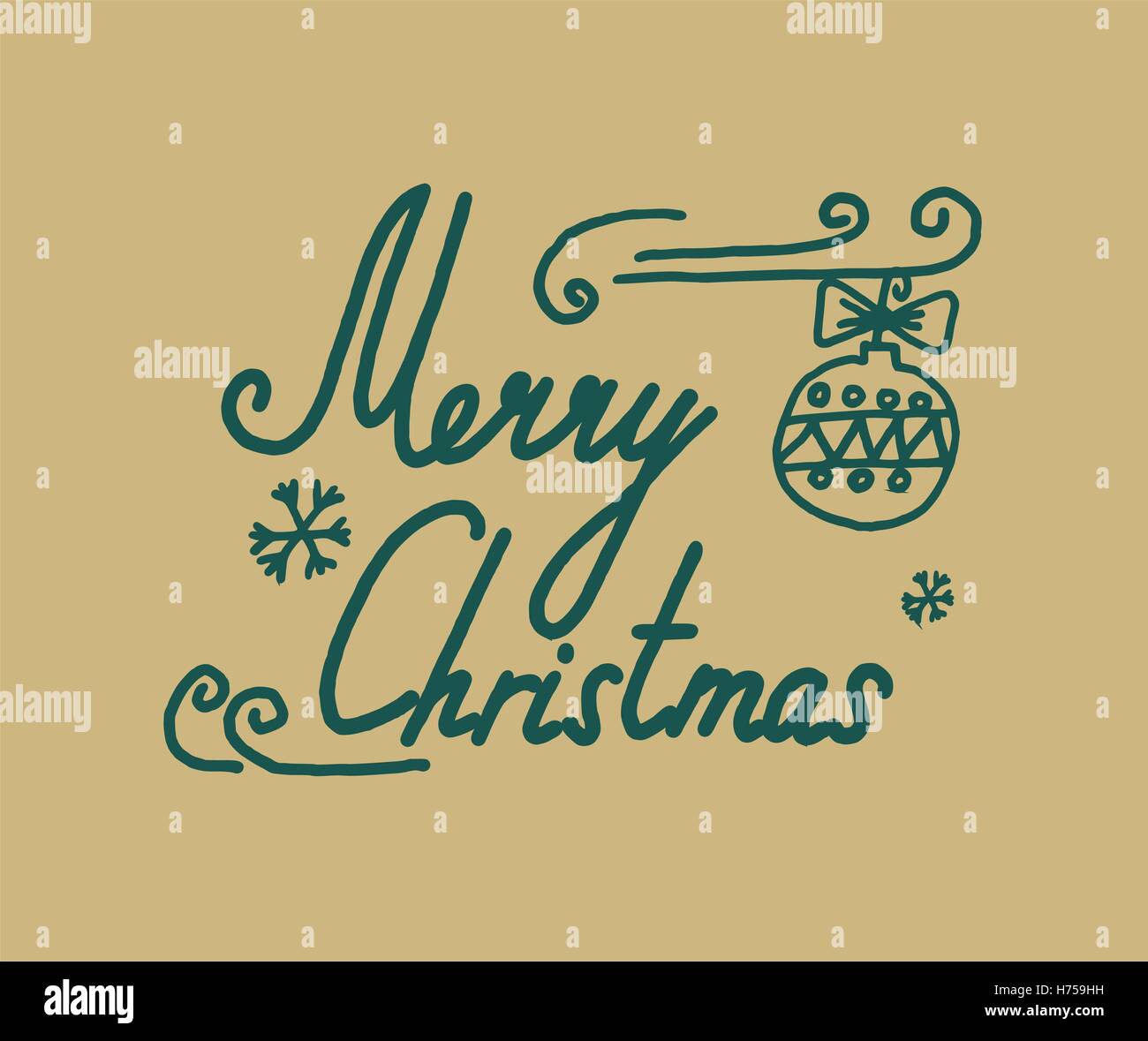 MERRY CHRISTMAS hand lettering Stock Vector Image & Art - Alamy