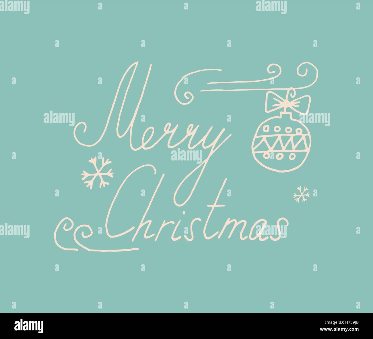 MERRY CHRISTMAS hand lettering Stock Vector Image & Art - Alamy