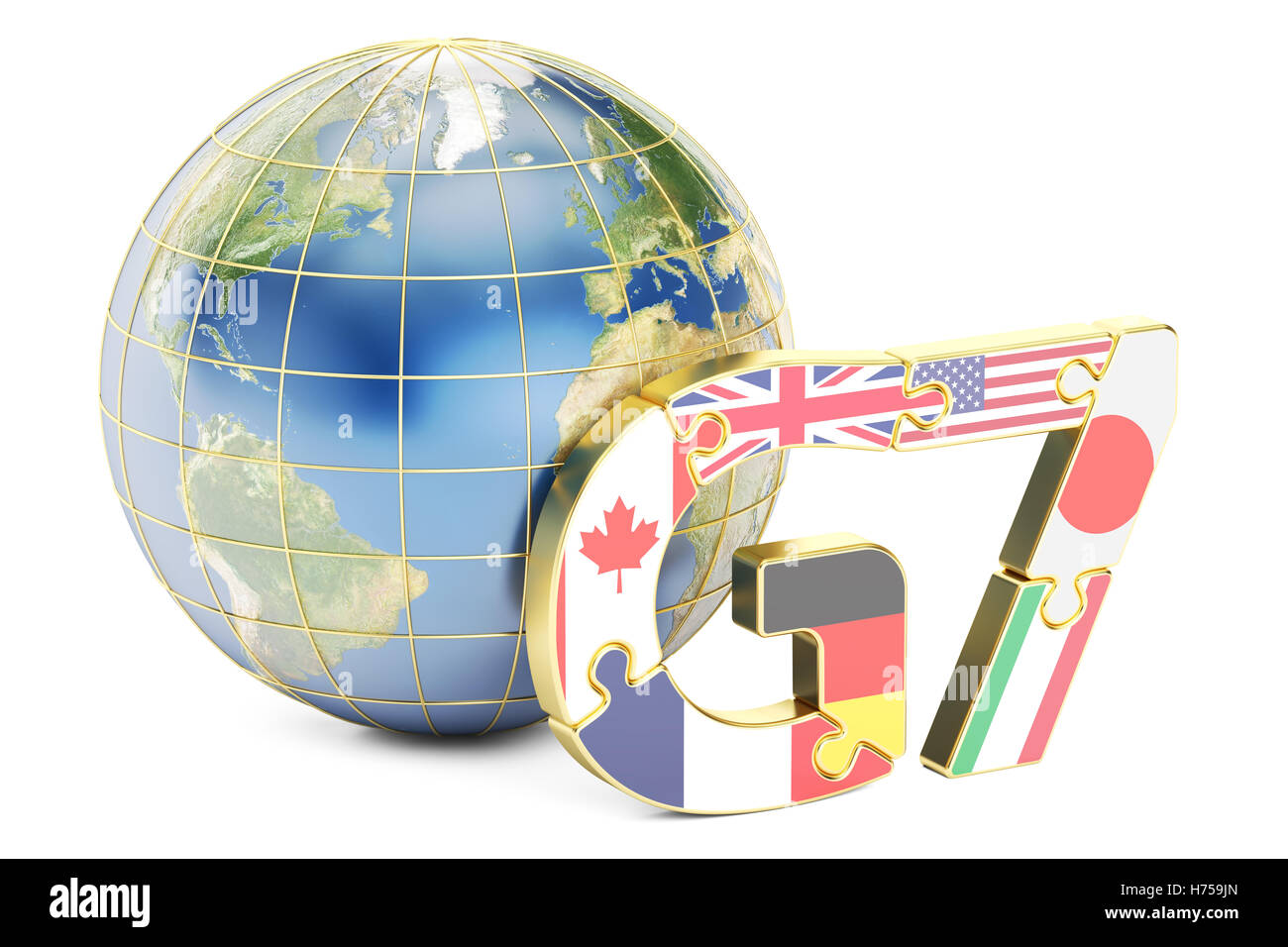 G7 global concept, 3D rendering isolated on white background Stock ...