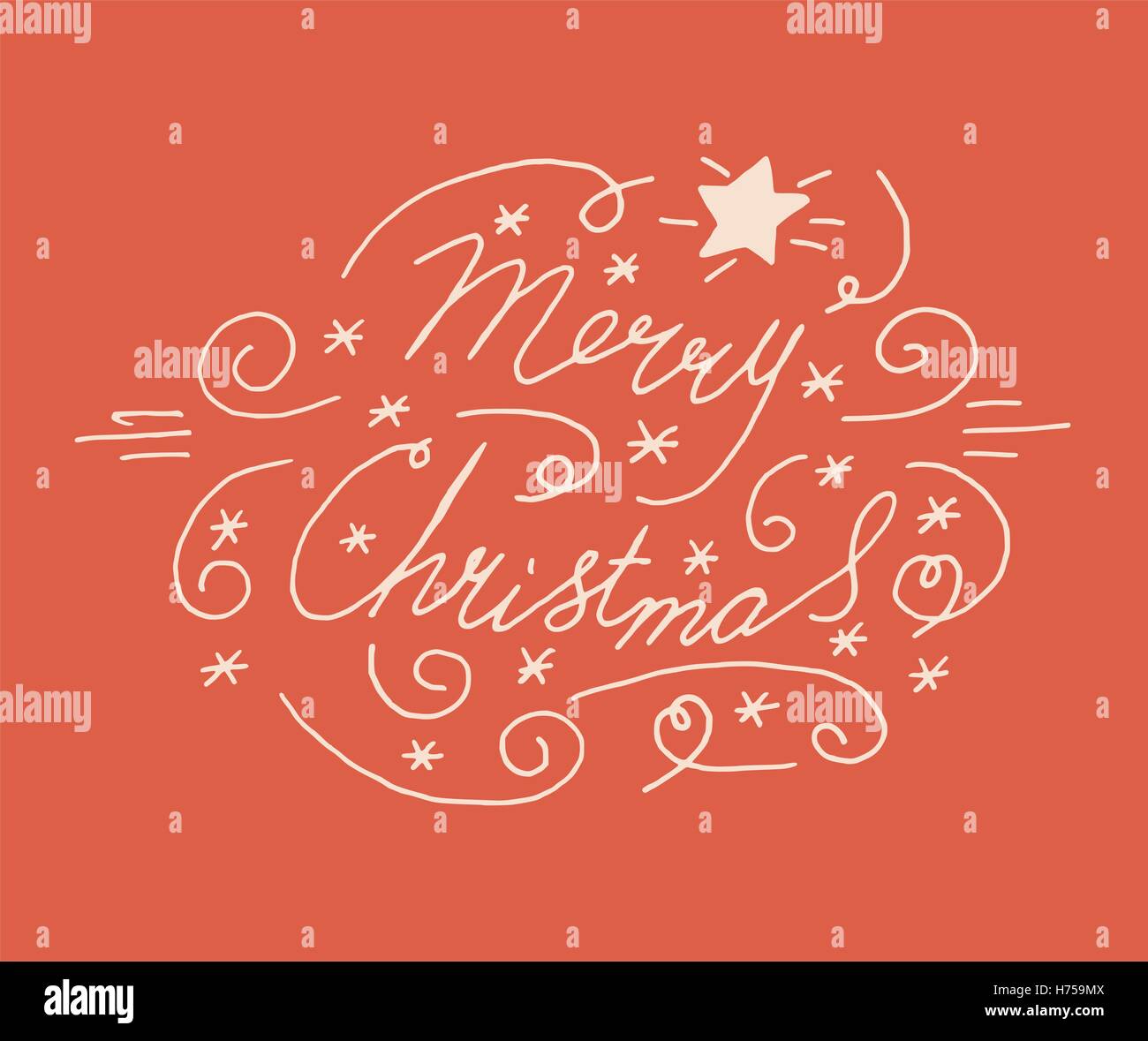 MERRY CHRISTMAS hand lettering Stock Vector Image & Art - Alamy