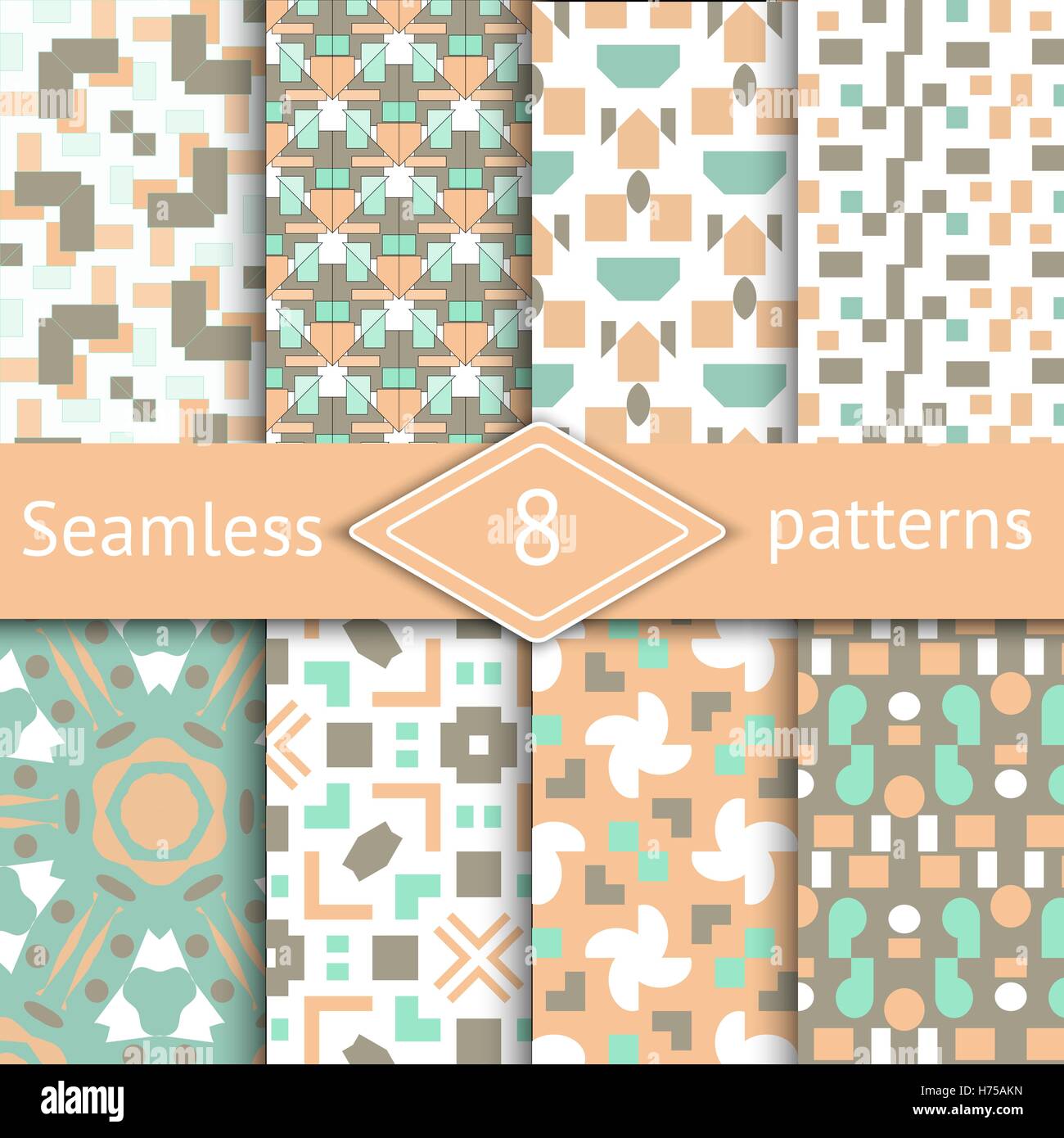 Geometric Seamless Patterns Set Stock Vector Image & Art - Alamy