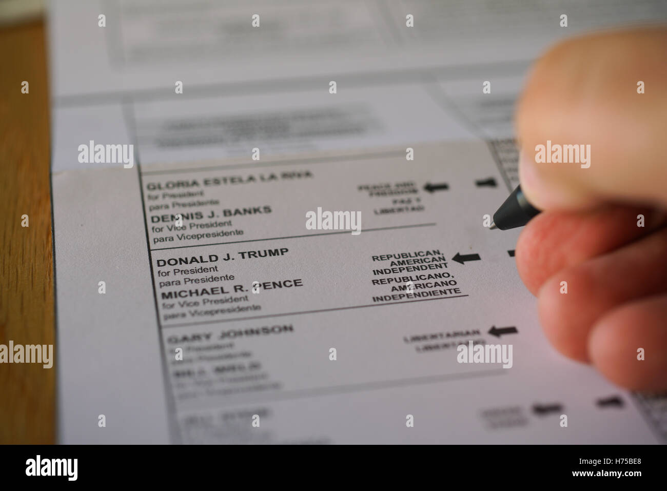 Voting - Ballot in the US Stock Photo - Alamy