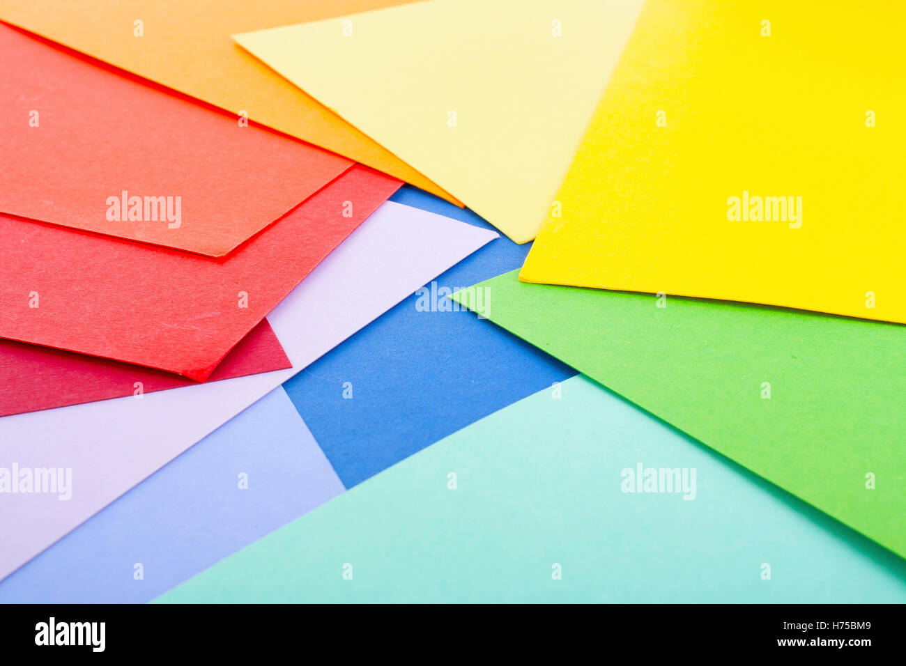 Paper cardboard. Colorful papers. Paper texture with red orange yellow ...