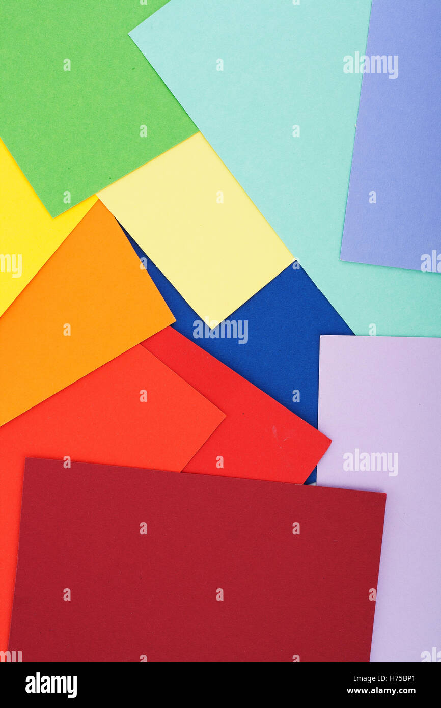 Paper cardboard. Colorful papers. Paper texture with red orange yellow ...