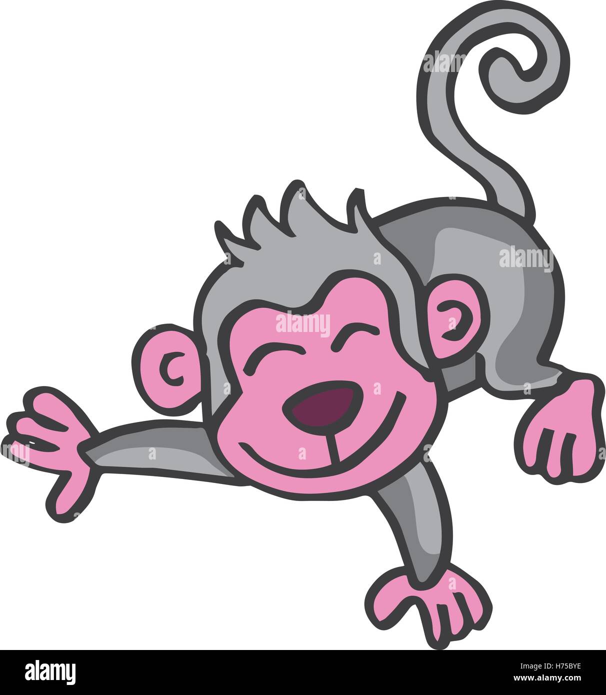 Cute Monkey Cartoon Drawing