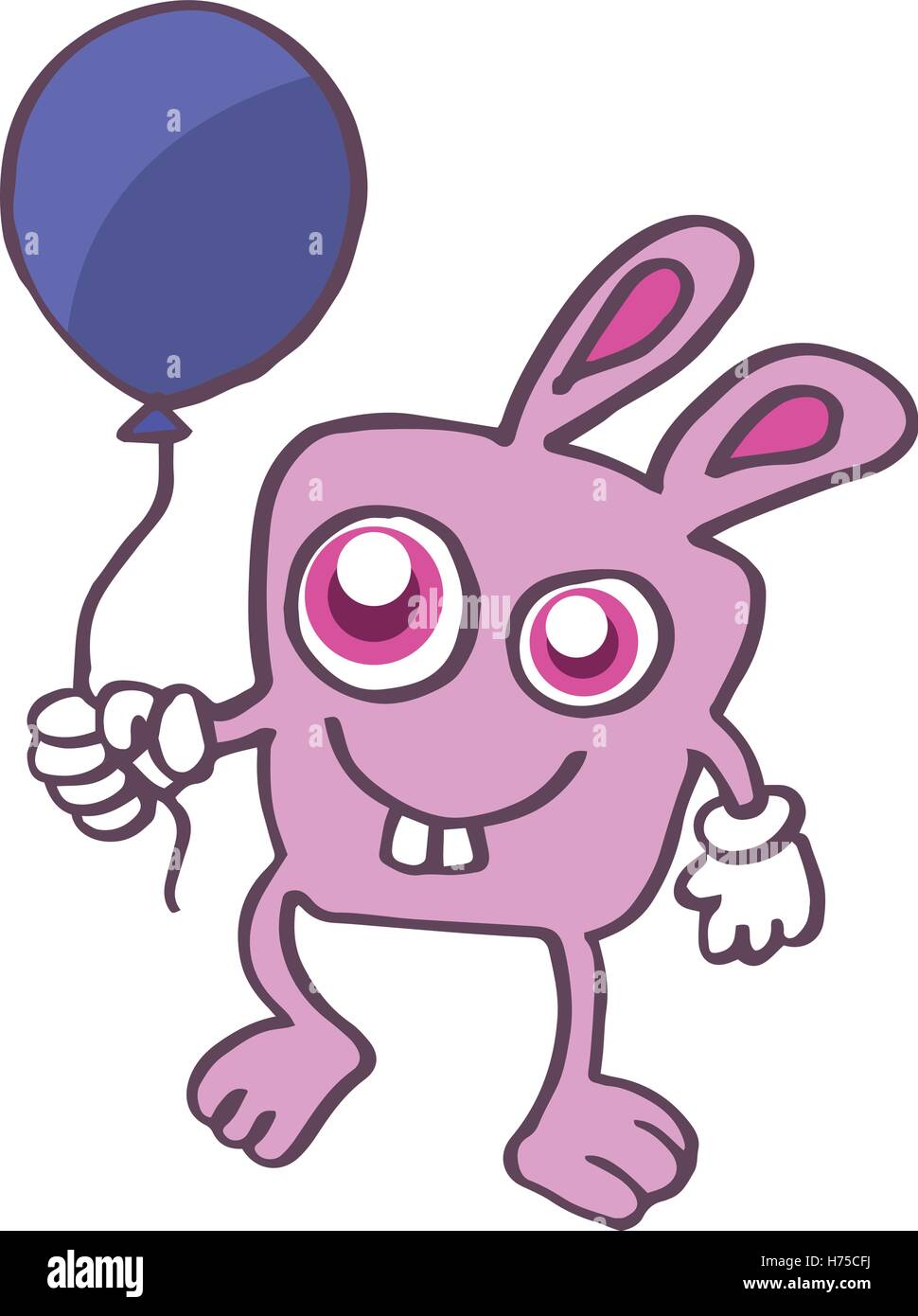 Rabbit and balloon cartoon design vector illustration Stock Vector ...