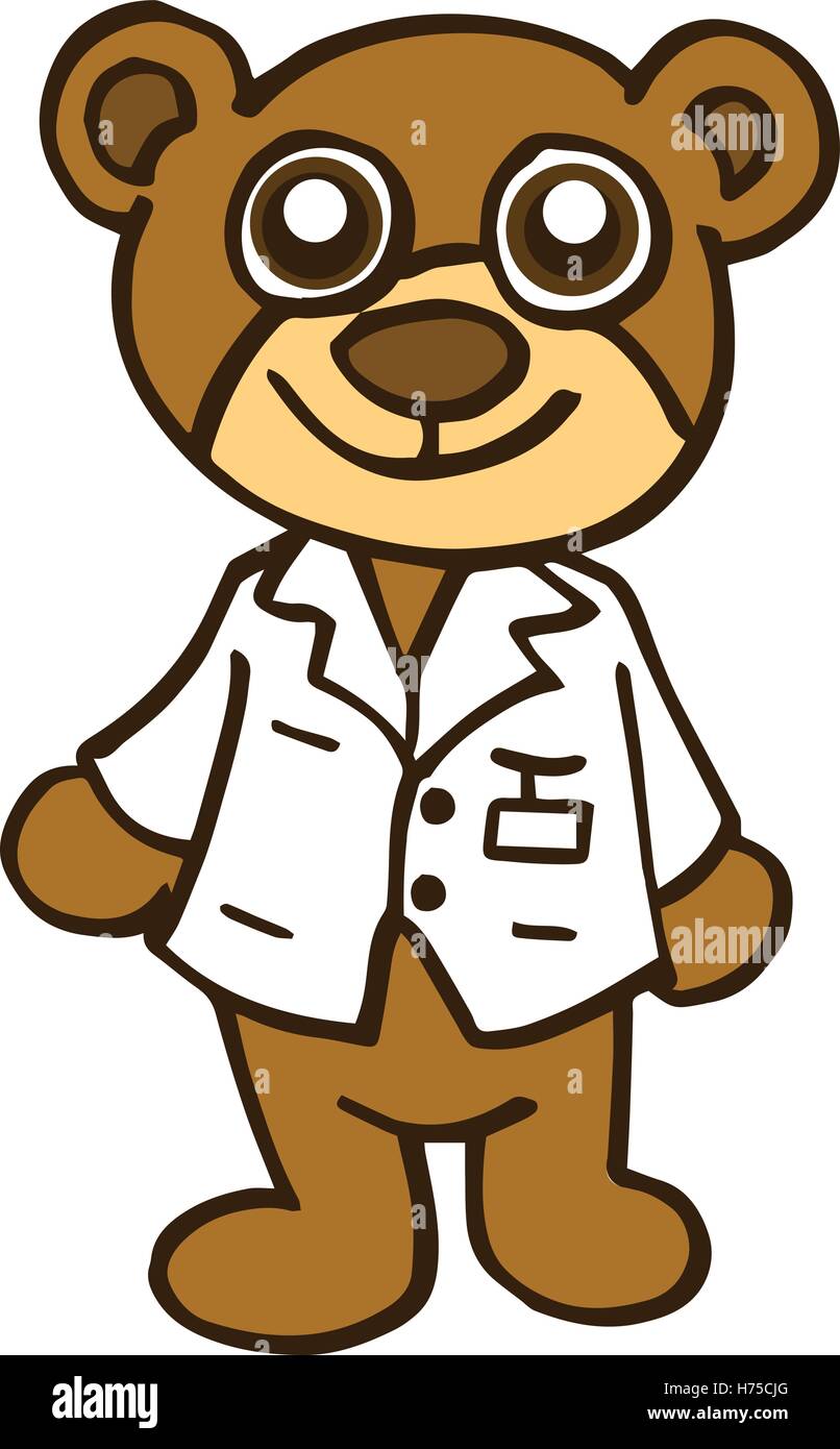 Doctor Bear character design for kids vector illustration Stock Vector ...