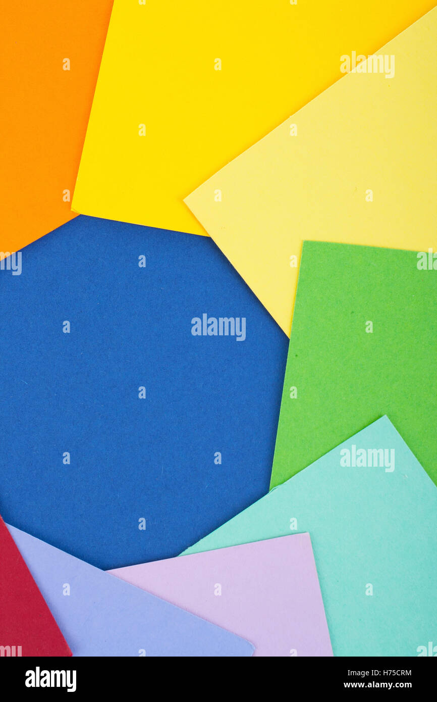 Paper cardboard. Colorful papers. Paper texture with red orange yellow ...