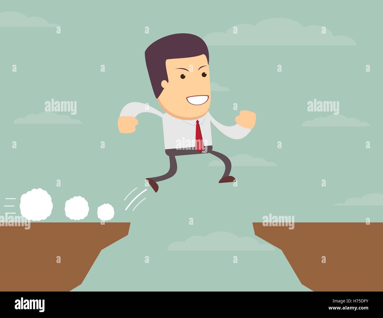 Jumping into a void Stock Vector Images - Alamy