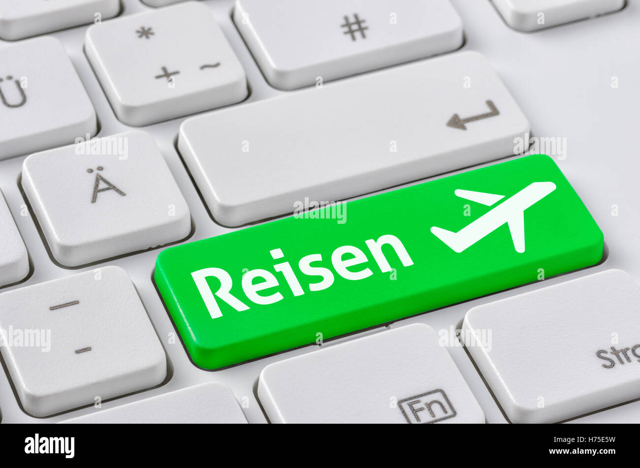 keyboard with color key - travel Stock Photo - Alamy