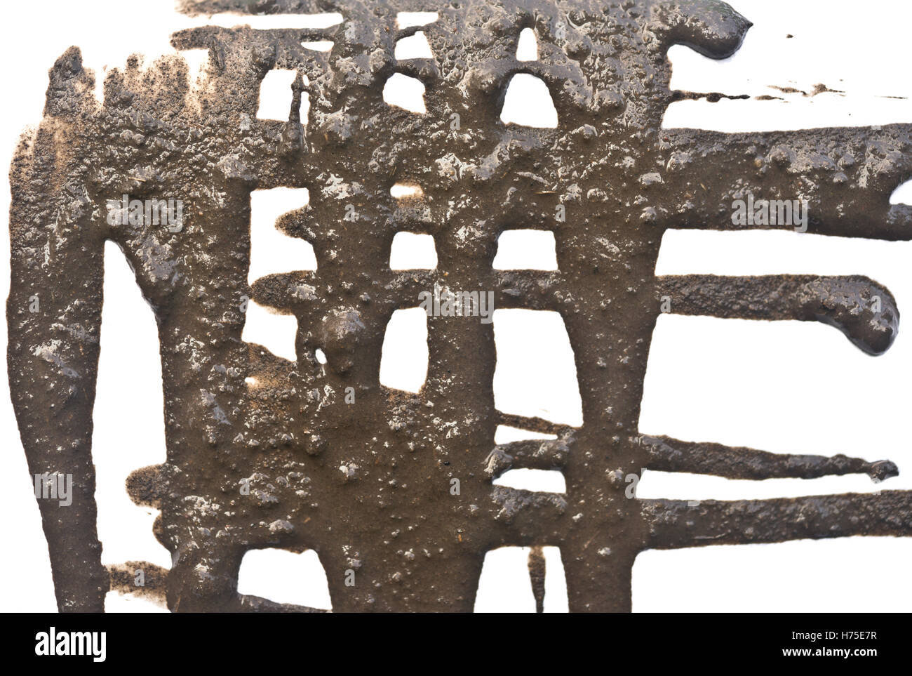 mud splatter isolated on white background Stock Photo - Alamy